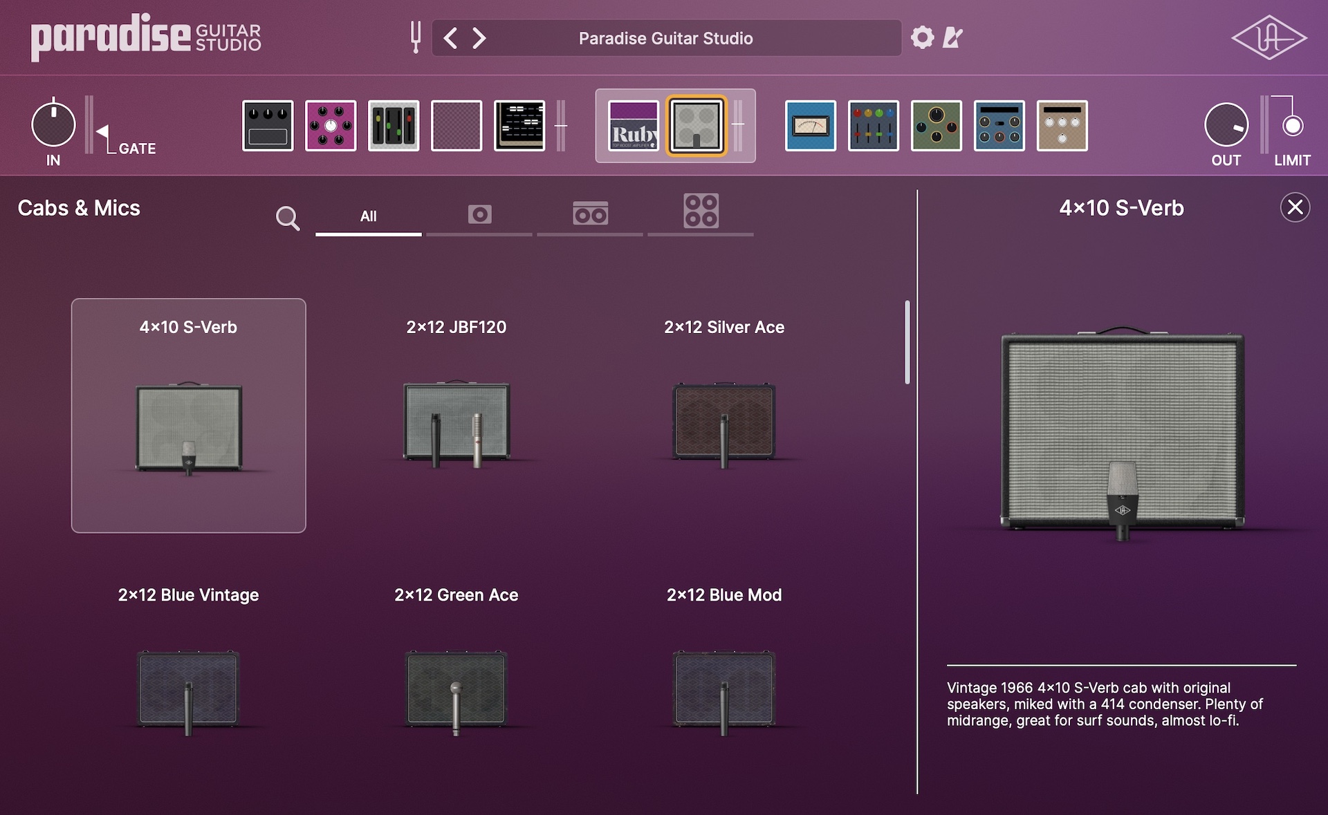 [UAD Software] Paradise Guitar Studio 출시 - GEARLOUNGE