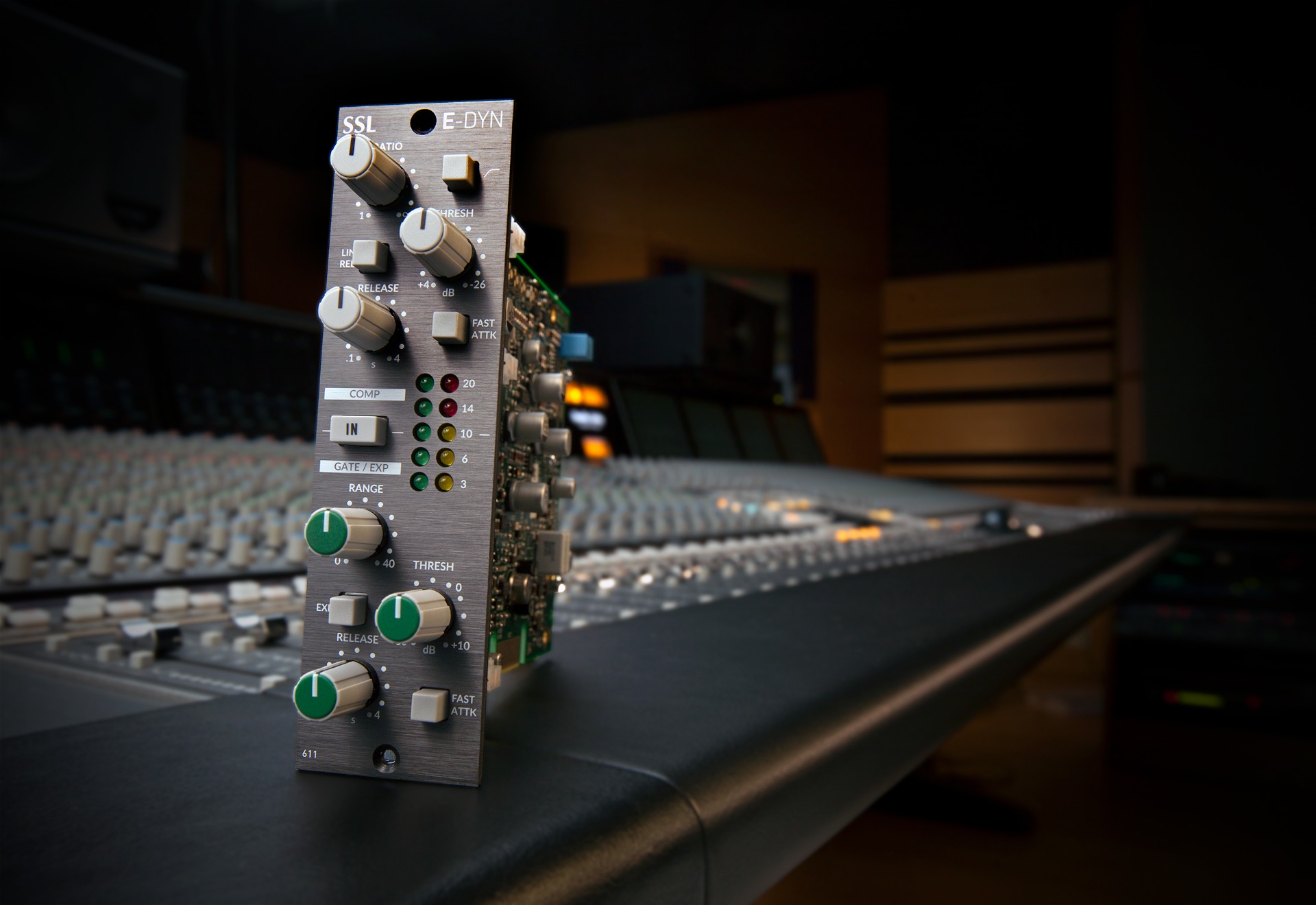 Solid State Logic E-Series Dynamics Module for 500-Series (611DYN) (Brushed Metal) - Gearlounge