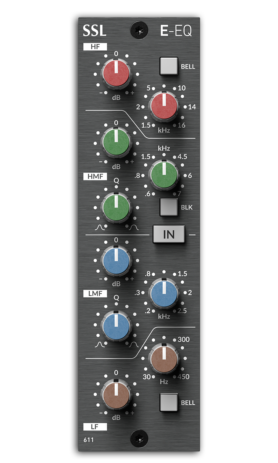 Solid State Logic E-Series EQ for 500-Series (611EQ) (Brushed Metal) - Gearlounge