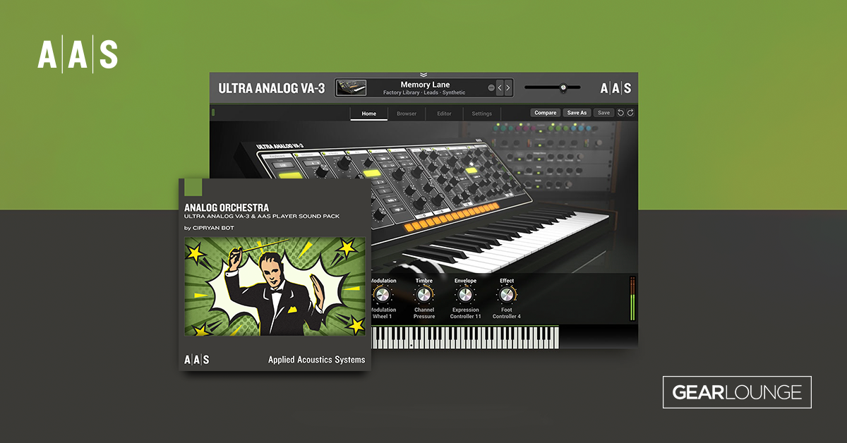 [AAS] Analog Ochestra VA-3 사운드 팩 출시 - Gearlounge
