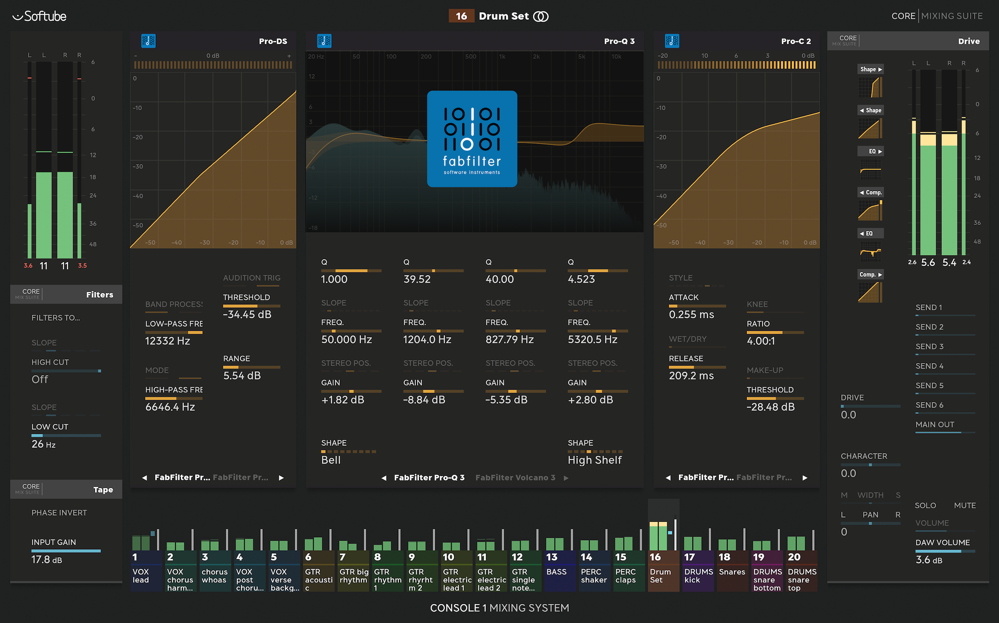 [Softube] Console 1, FabFilter & UAD Native 공식 지원 및 Core Mixing Suite ...