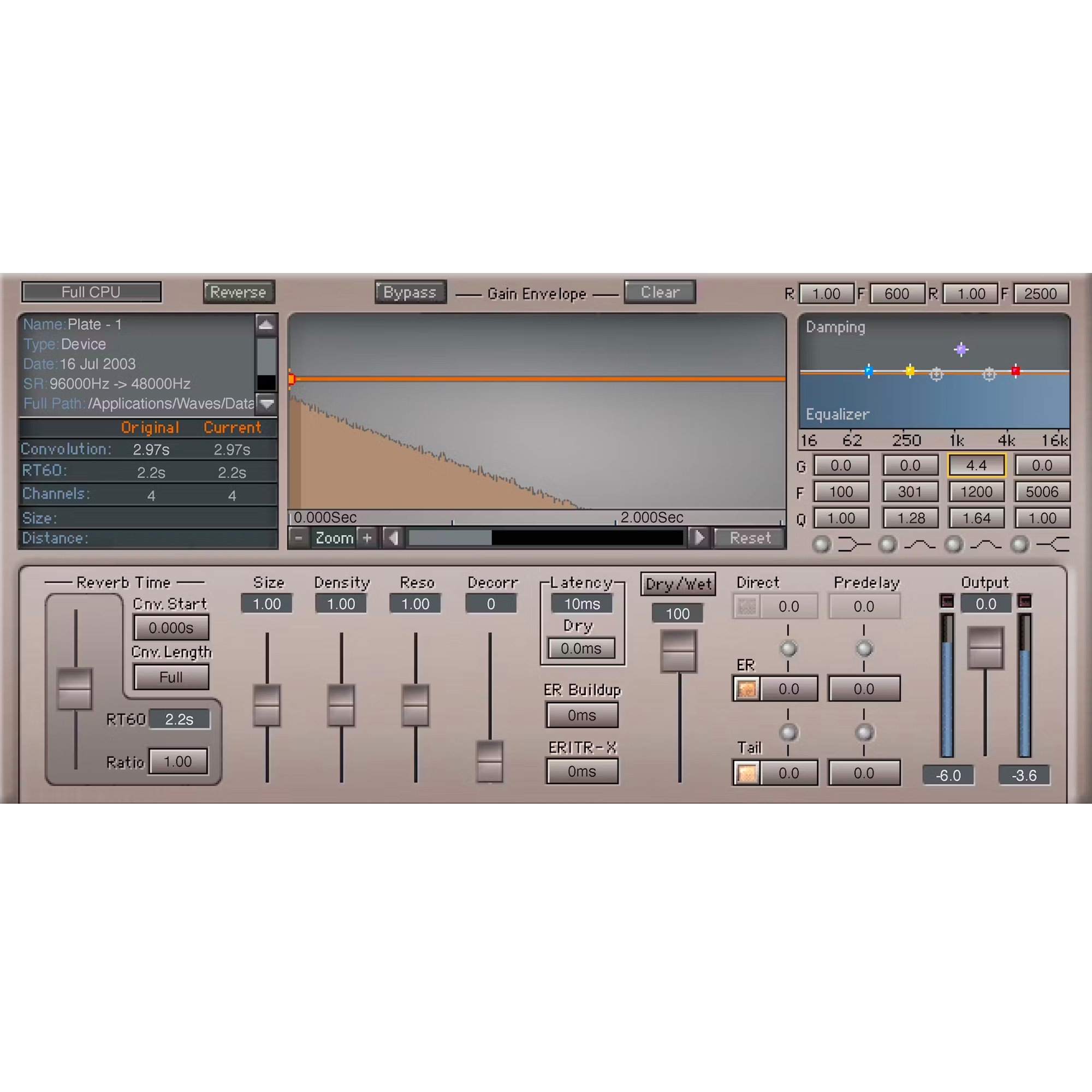 Waves IR1 Convolution Reverb - Gearlounge