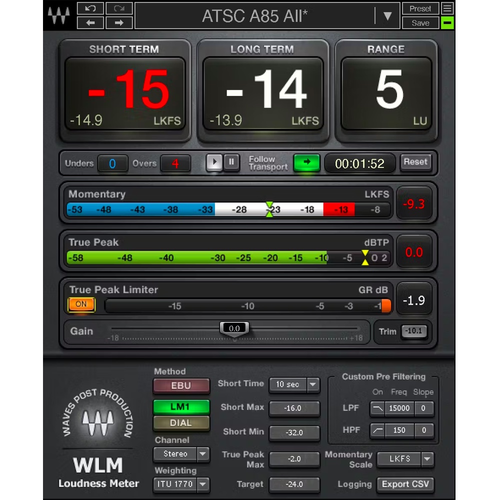 Waves WLM Plus Loudness Meter - Gearlounge